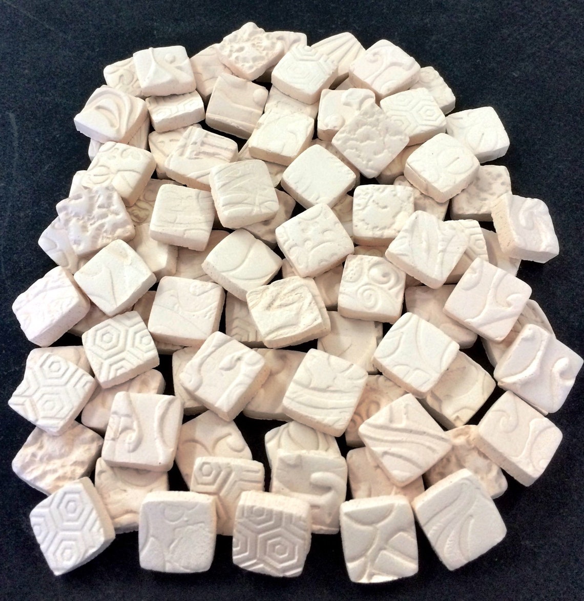 100 DIY Handmade SQUARE Tiles Bisque - Etsy