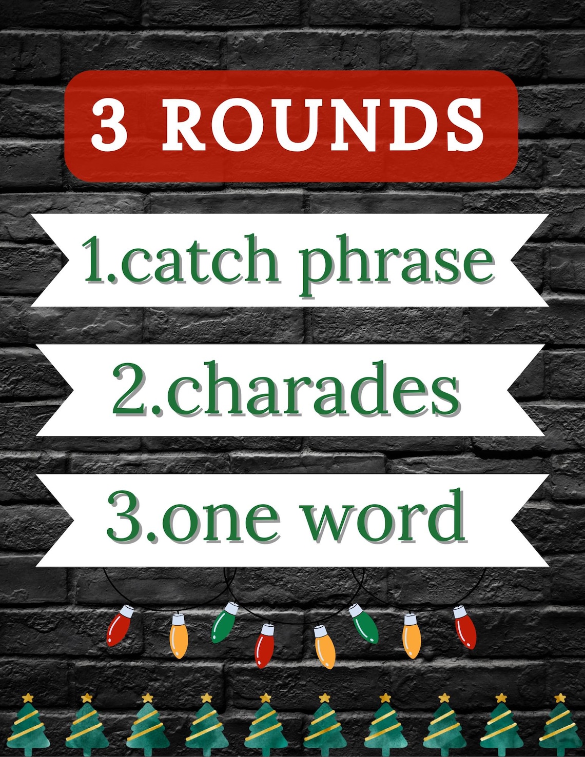Christmas Fishbowl,christmas Game, Christmas Party Game, Christmas ...