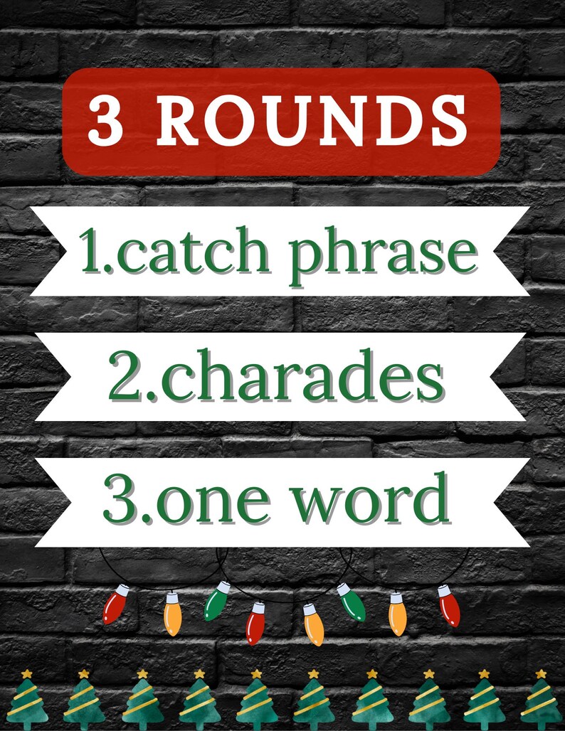 Christmas Fishbowl,christmas Game, Christmas Party Game, Christmas ...