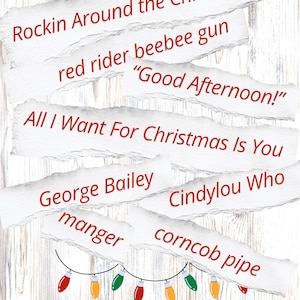 Christmas Fishbowl,christmas Game, Christmas Party Game, Christmas ...