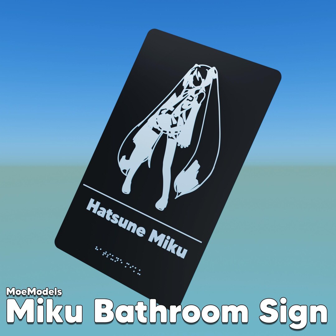 Hatsune Miku Bathroom Sign - Etsy