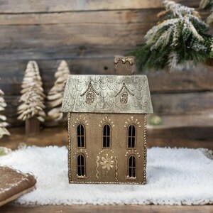 Gold Finished Gingerbread LED House - Etsy