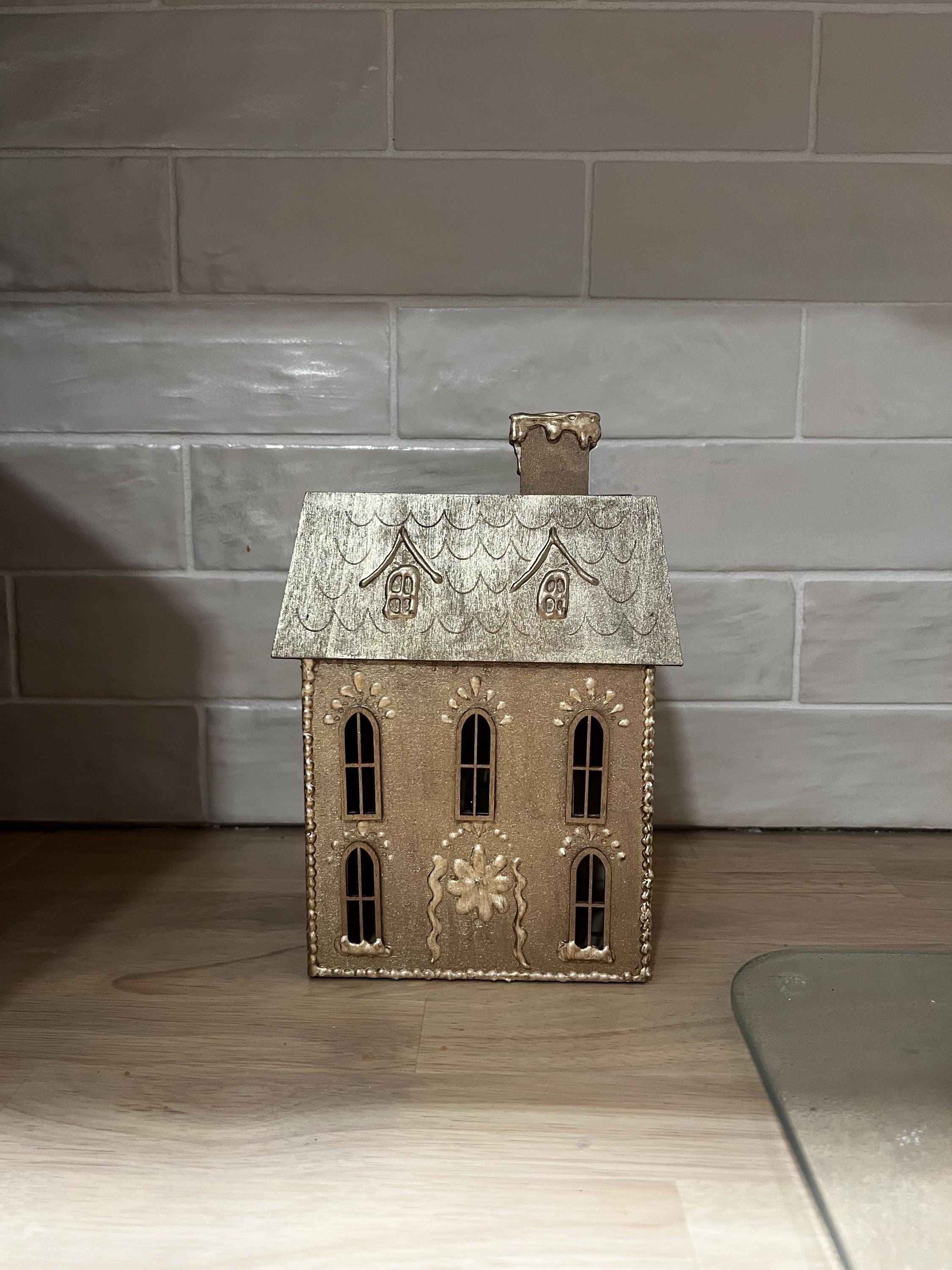 Gold Finished Gingerbread LED House - Etsy