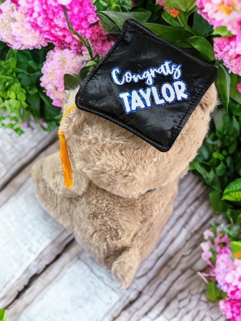 Personalized Graduation Teddy Bear | Custom Name Cap Keepsake | Class ...