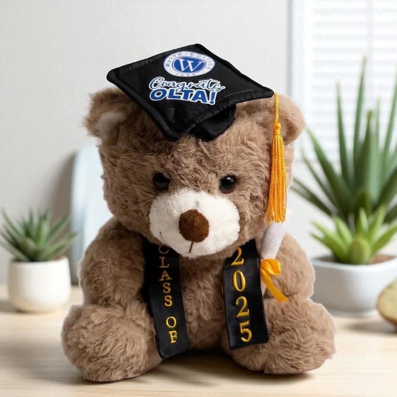 Personalized Graduation Teddy Bear | Custom Name Cap Keepsake | Class ...