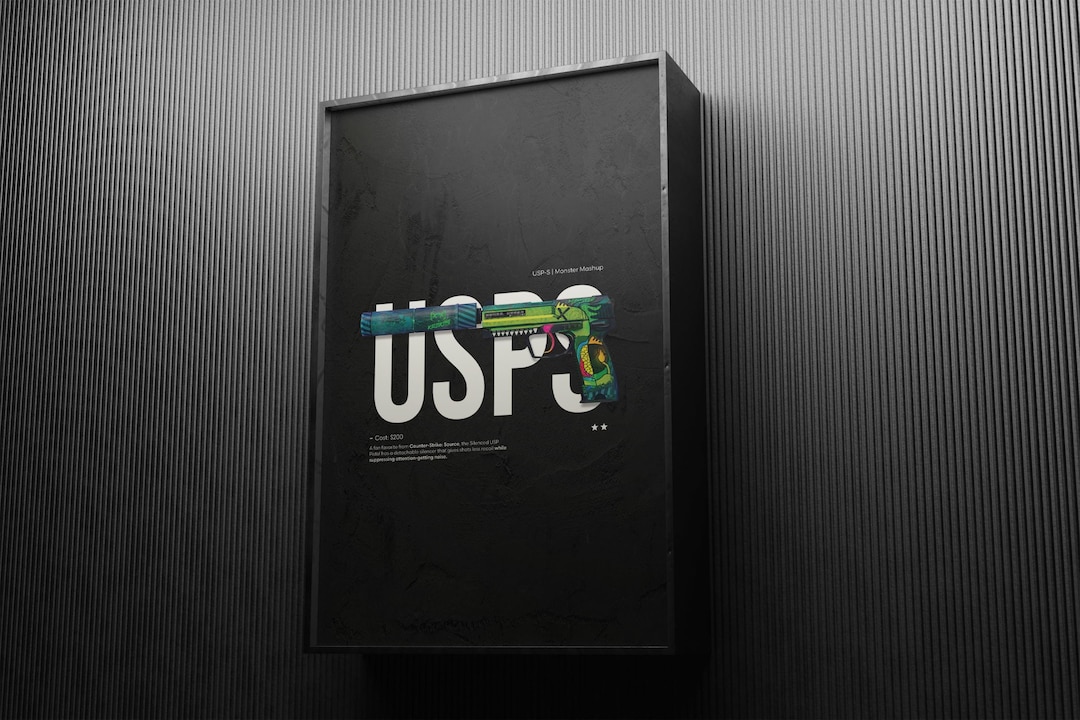 USP-S Monster Mashup Print USP-S Monster Mashup Factory New CS2 Poster ...