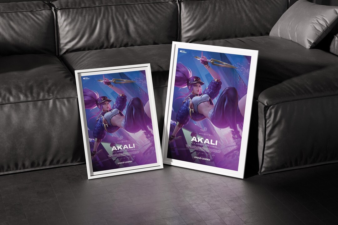 Akali Poster Akali Print League of Legend Wall Art Lol Game Art Poster ...