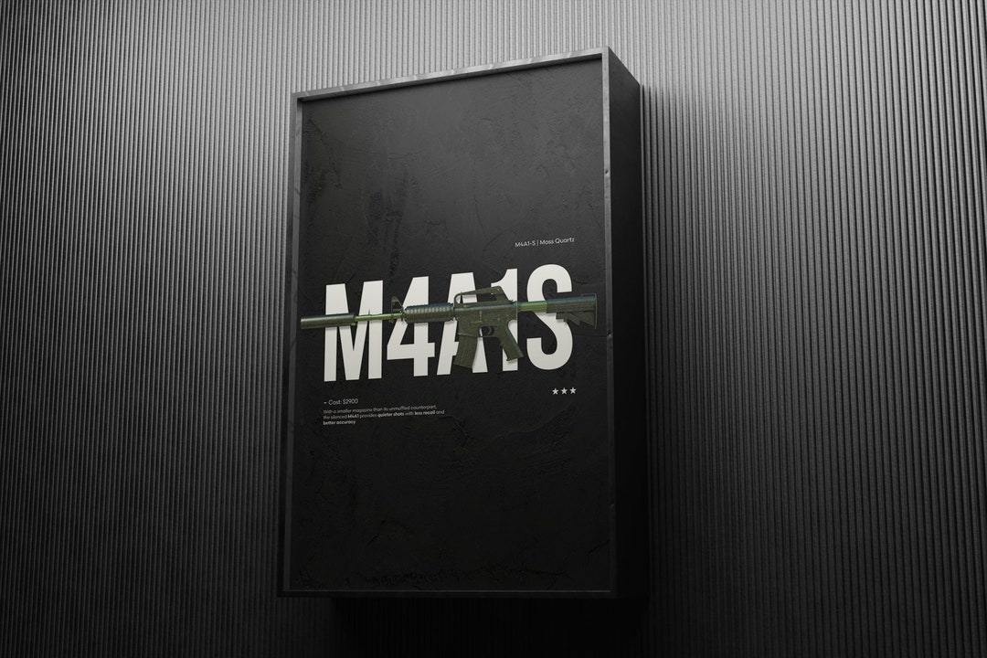 M4A1-S Moss Quartz Print M4A1-S Moss Quartz New CS2 Poster Counter ...