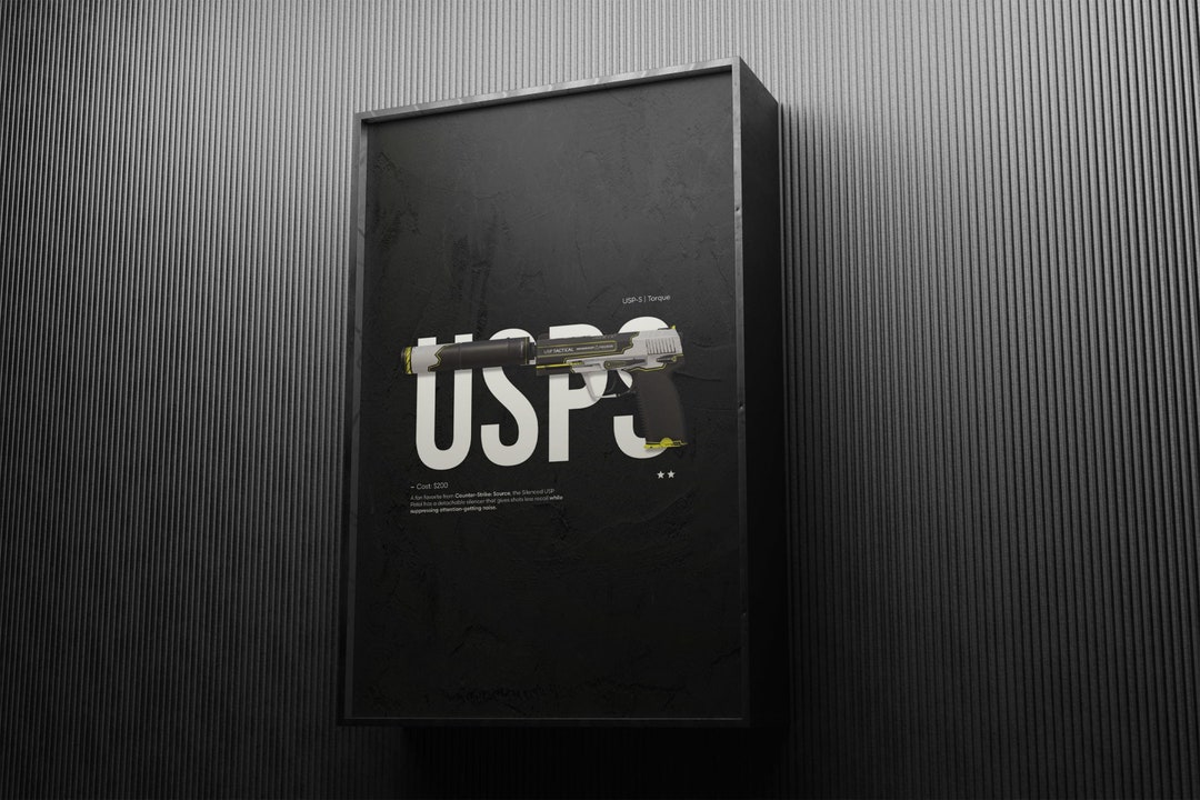 USP-S Torque Print USP-S Torque Factory New CS2 Poster Counter Strike ...