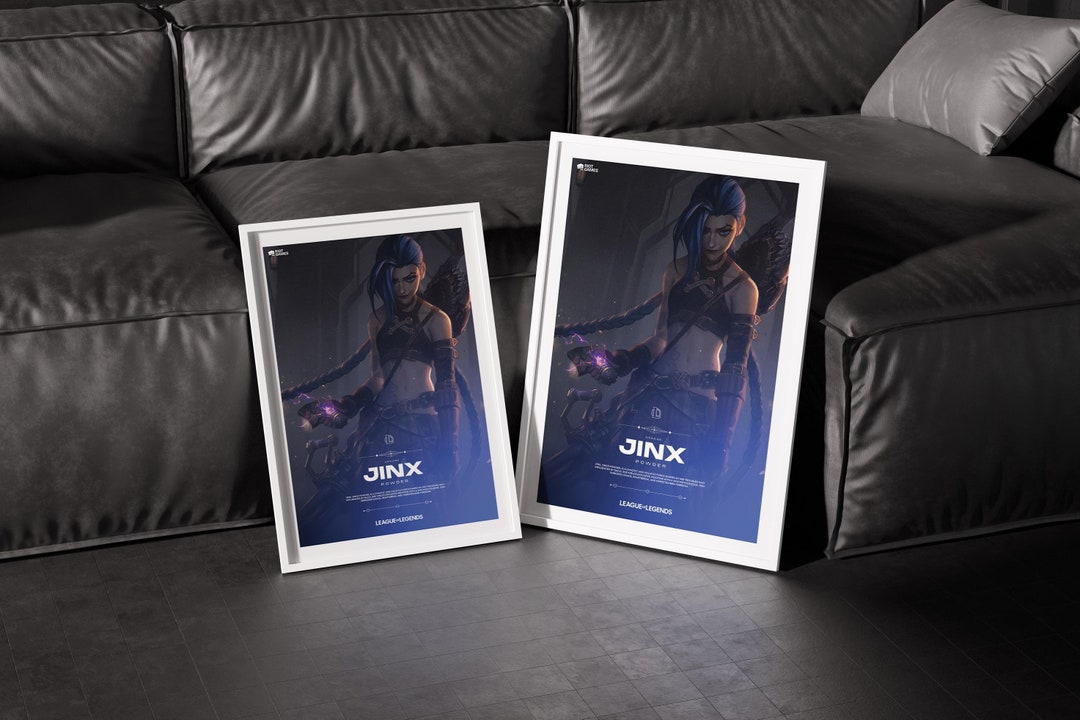 Jinx Poster Jinx Print Jinx Art Poster League of Legend Wall Art Lol ...