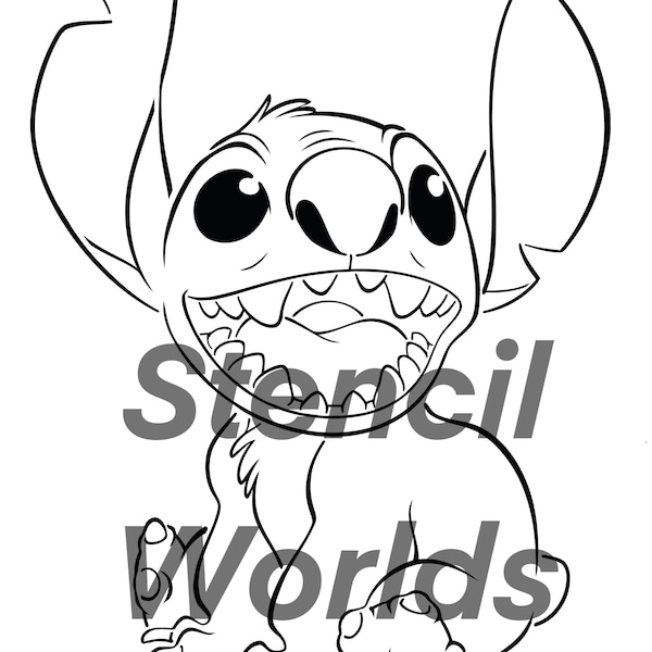 Lilo and Stitch Stencil - Etsy