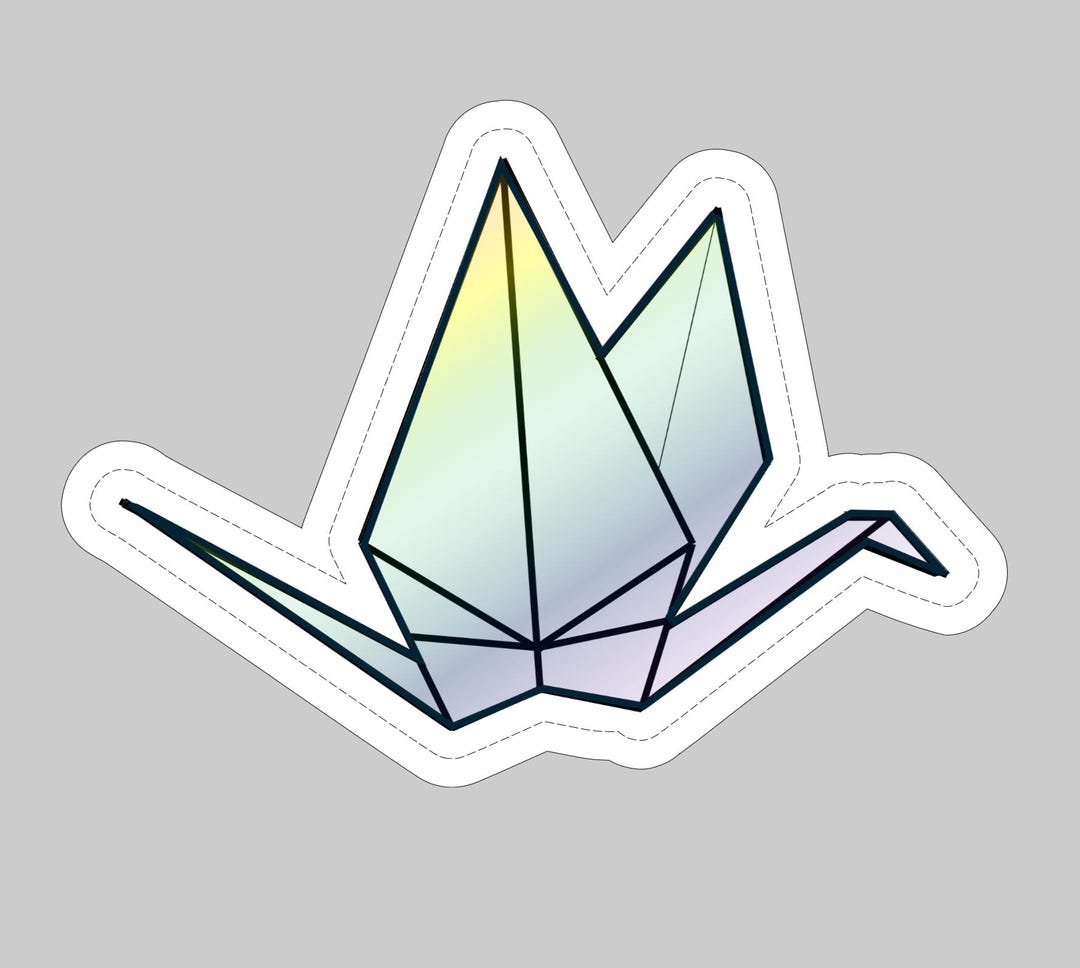 Cute Origami Crane Stickers for Laptops, Notebooks and Water Bottles ...