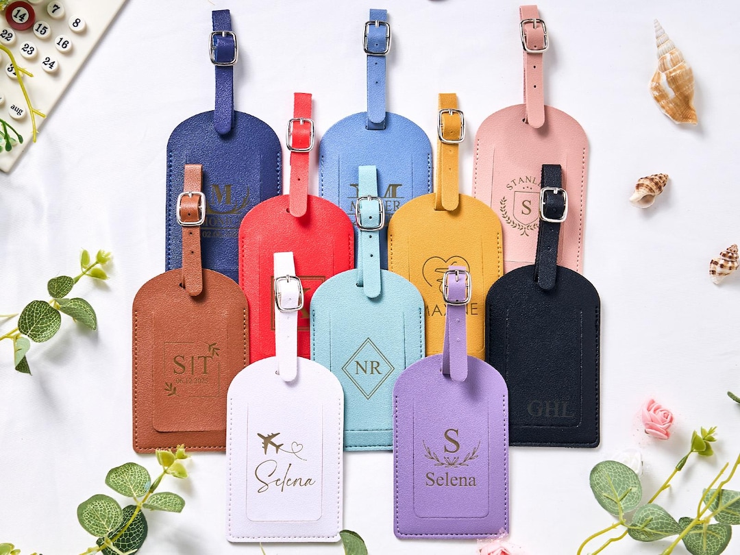 Luggage Tags Personalized,leather Luggage Name Tags,travel Luggage ID ...