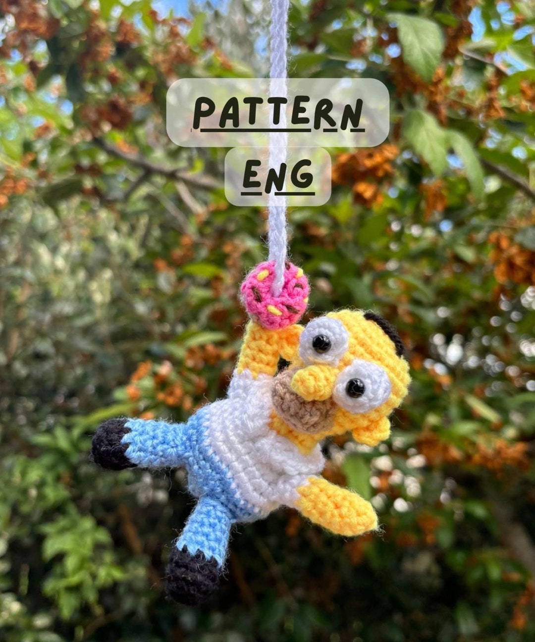 Homer Simpson Crochet Pattern, Car Hanging Homer Simpson, PDF Eng - Etsy