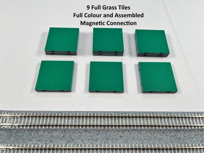 N-scale Magnetic Tile System - Grass and Sidewalk Tiles - Printing ...