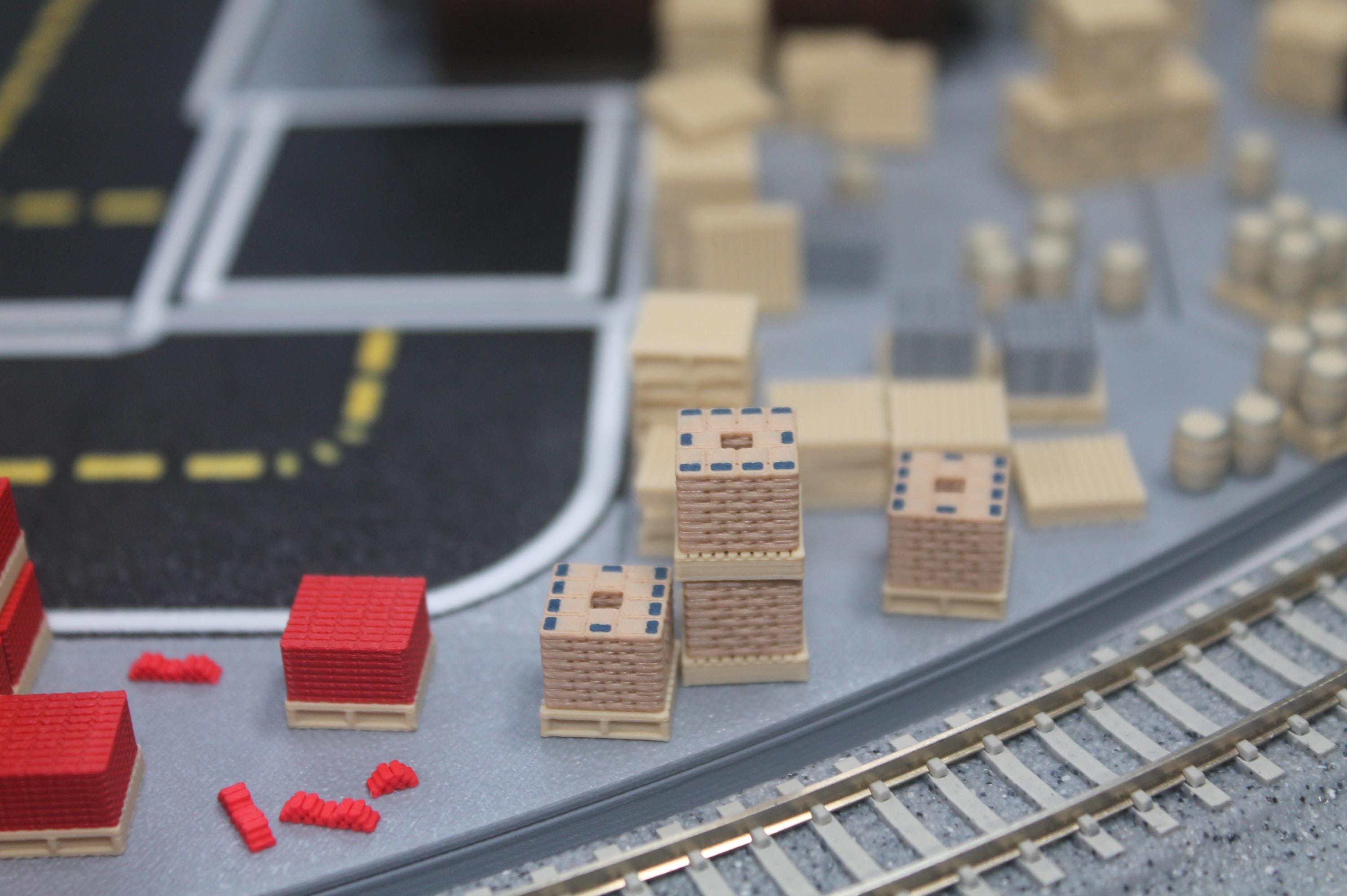 N-scale Cinder Block Pallets - 10 Pieces - Concrete Blocks Industrial ...