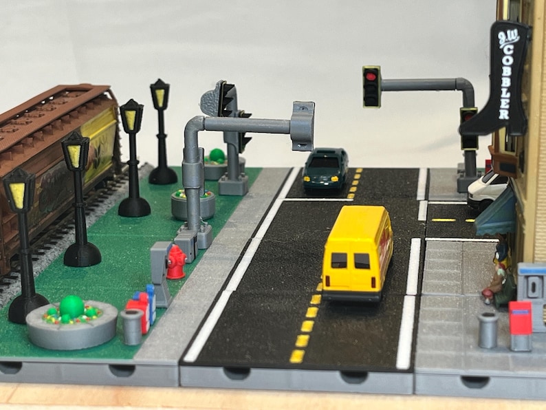 N-scale Magnetic Tile System - Grass and Sidewalk Tiles - Printing ...