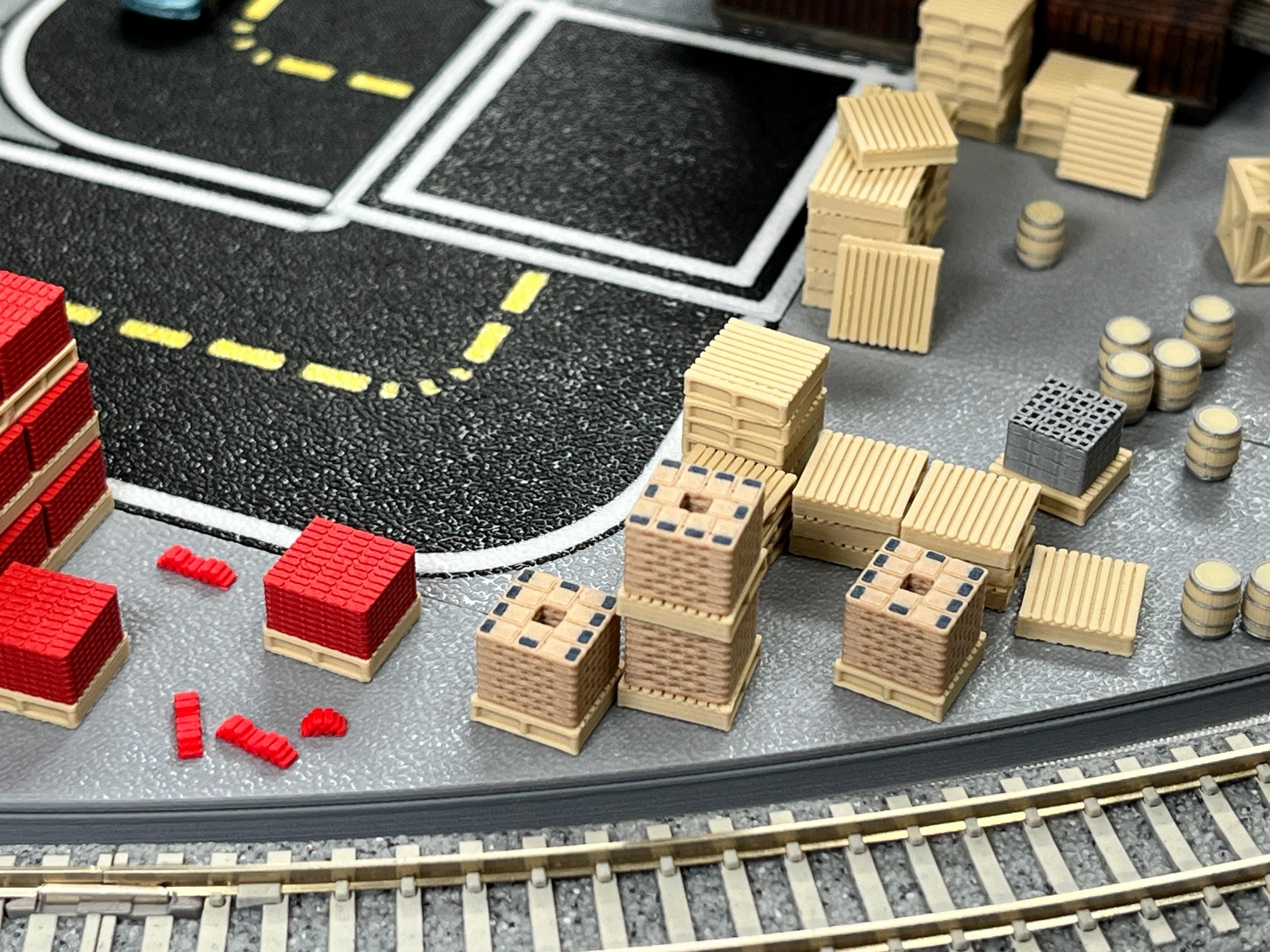 N-scale Cinder Block Pallets - 10 Pieces - Concrete Blocks Industrial ...