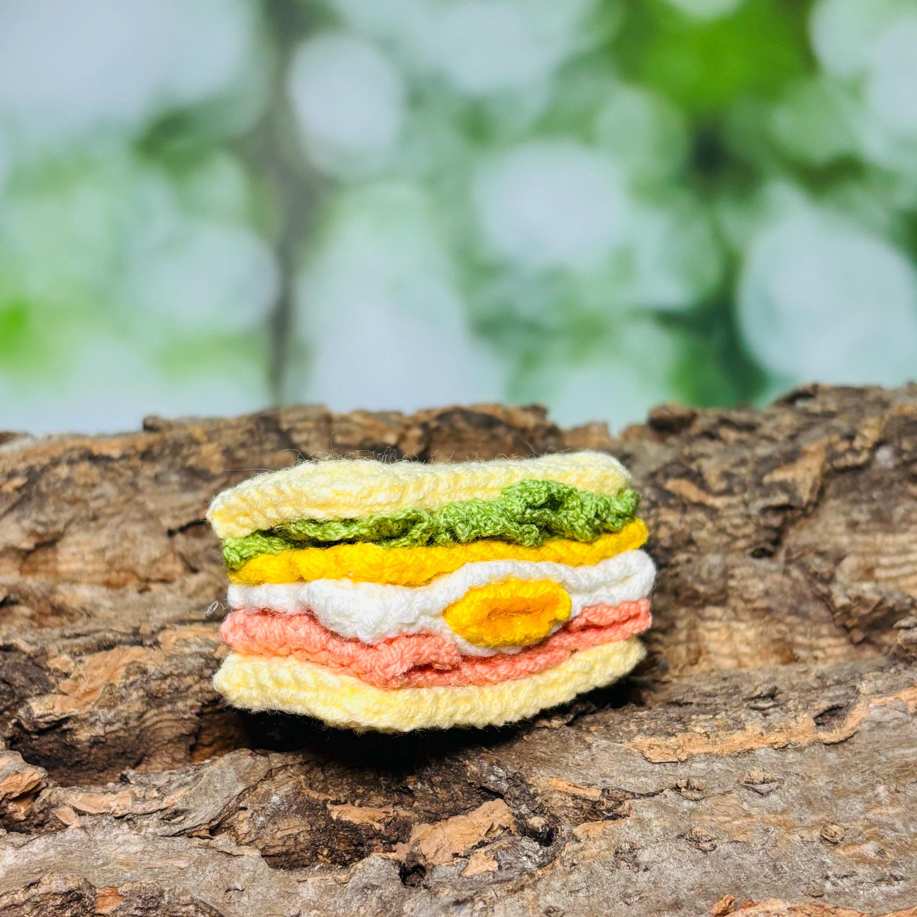 Yummy Sandwich Food Crochet| Cute Gift for Girls| Miniature Sandwich ...