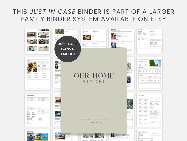 Family Emergency & Medical Binder Canva Template – Emergency ...