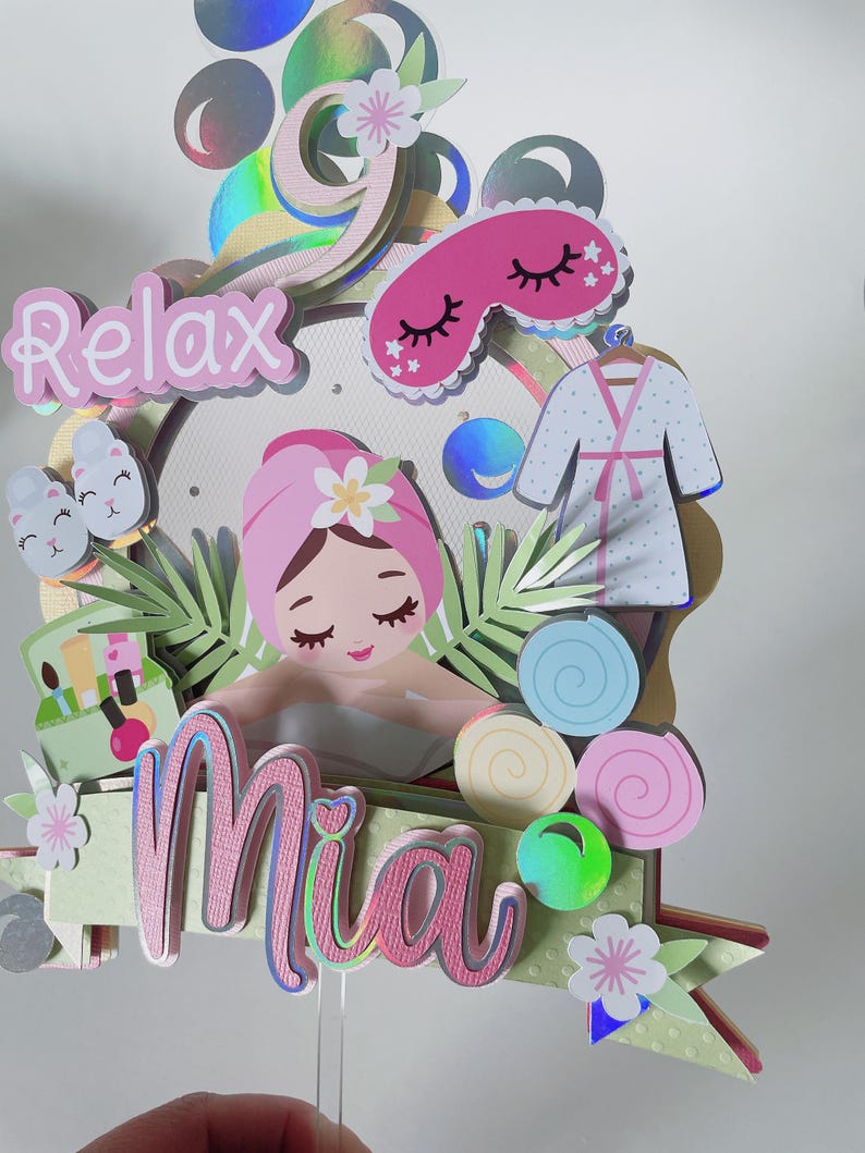 Spa Cake Topper - Etsy
