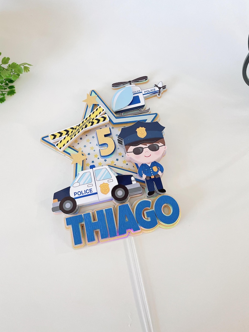 Police Officer Cake Topper. - Etsy