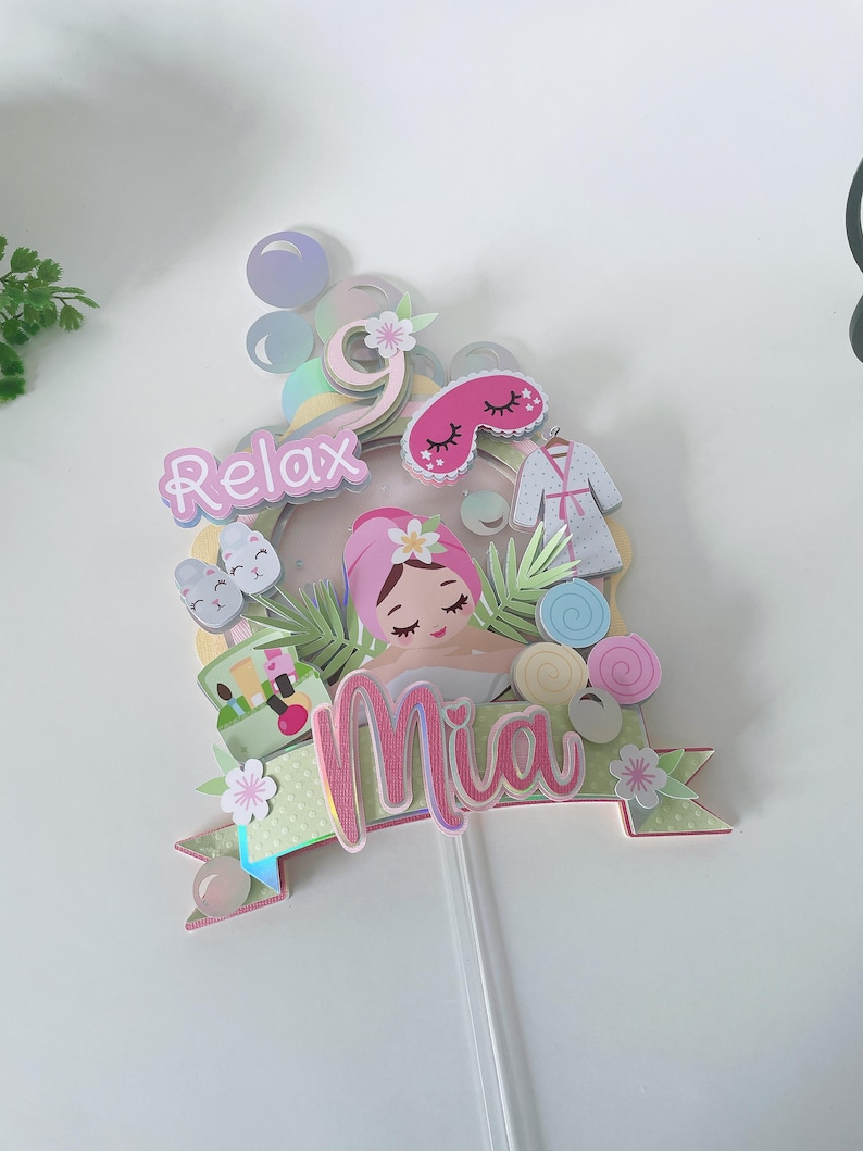 Spa Cake Topper - Etsy