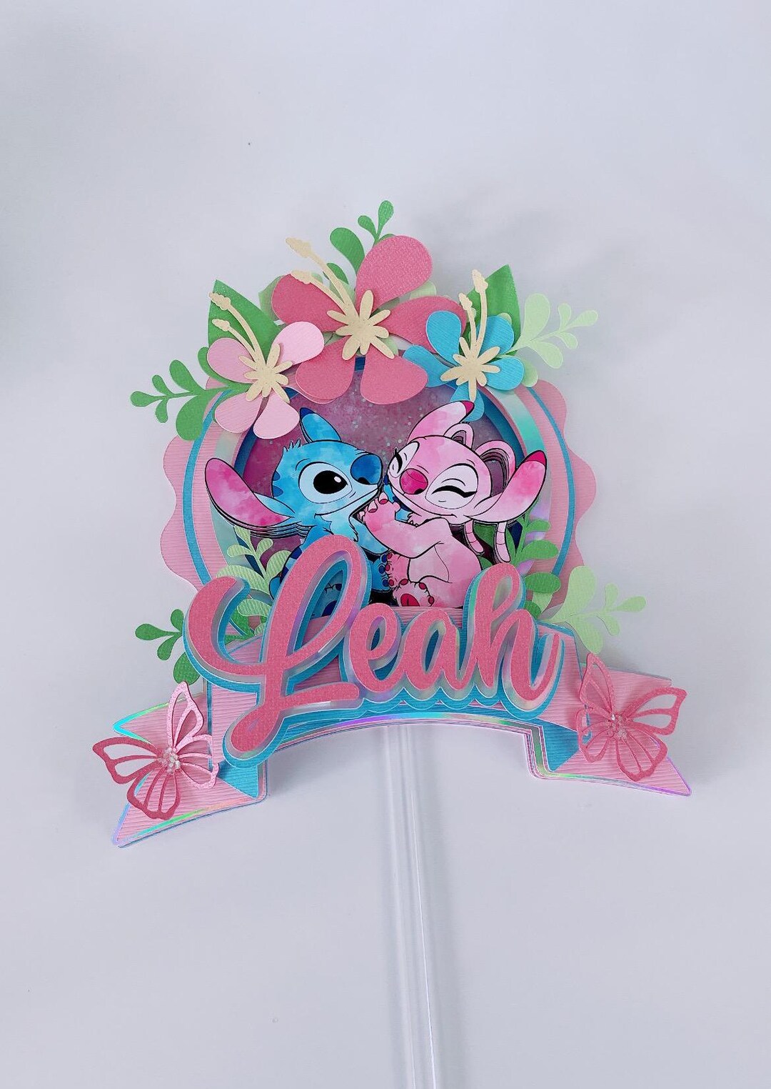 Stitch Cake Topper. Angela and Stitch Cake Tooper. Hawaiian Cake Tooper ...