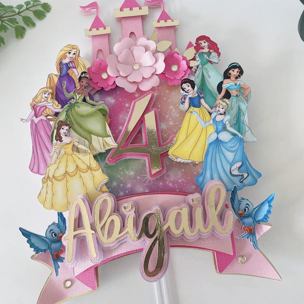 Disneys Princess Cake Topper - Etsy