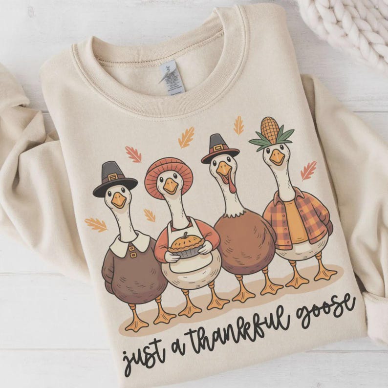 Thankful Goose PNG Bundle: Thanksgiving Geese (digital Download) - Etsy