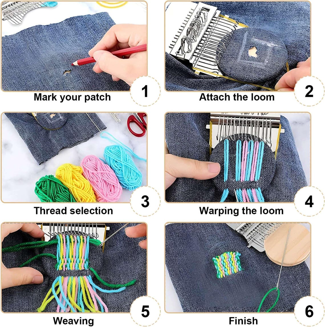 Small Darning Loom Kit, Speedweve Knitting Machine Kit, Durable Darning ...