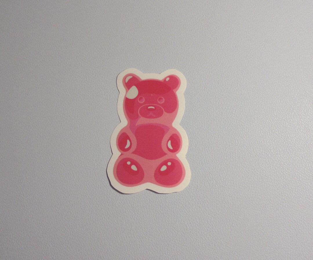 Pink Gummy Bear Sticker Decal - Etsy