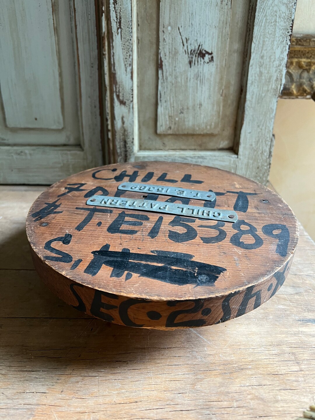 Industrial chill Pattern Round Wood Cog Part Decorative - Etsy