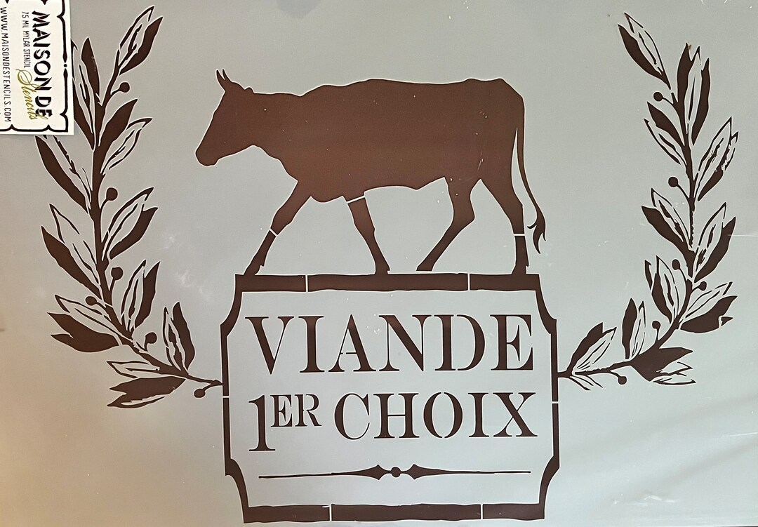 Maison De Stencil Viande 1er Choix - Etsy