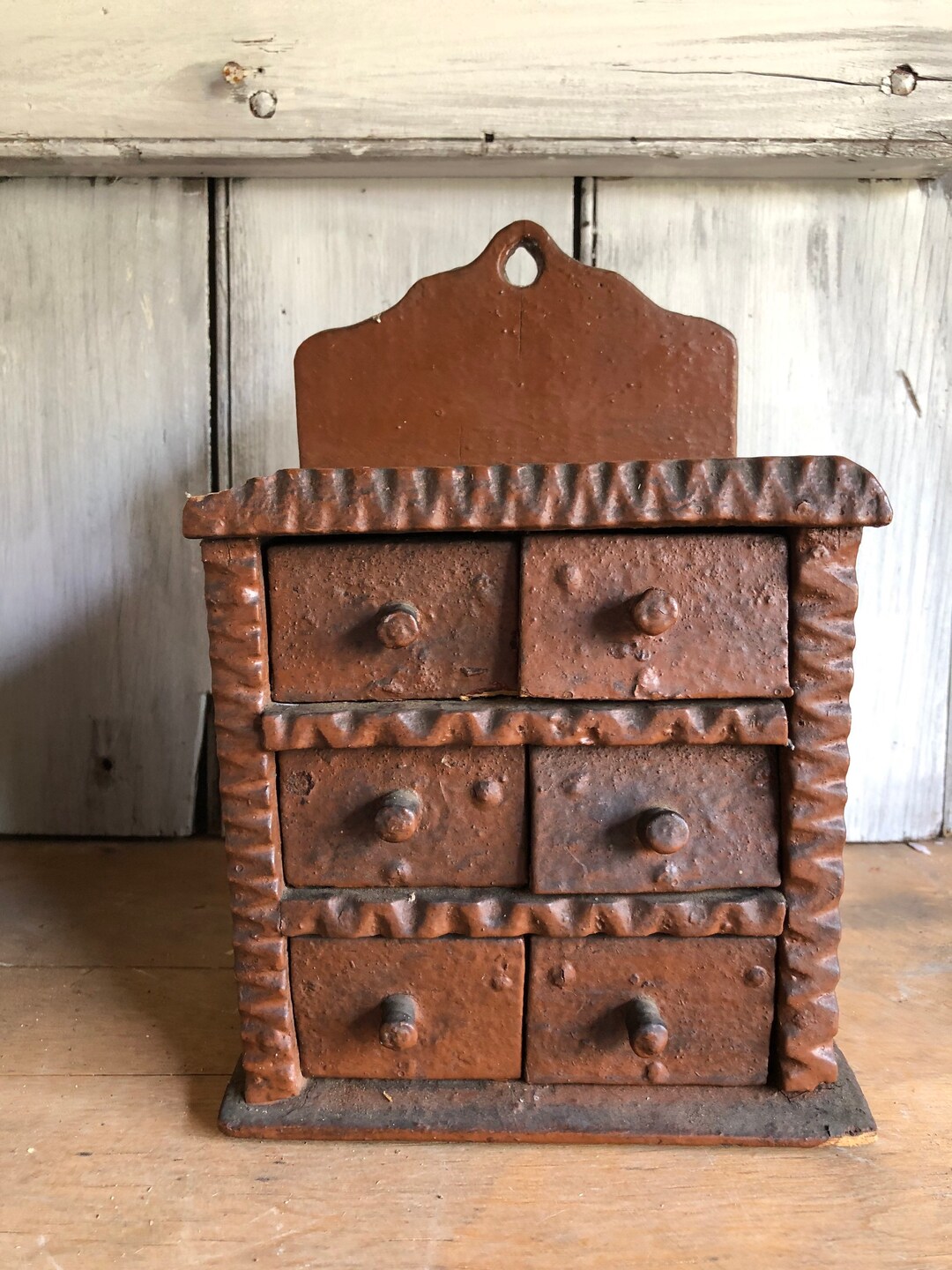 Tramp Art Primitive Box With Drawers - Etsy