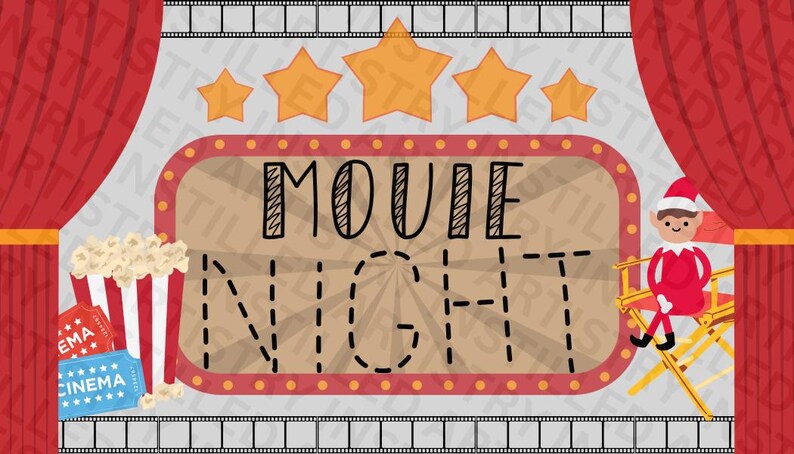 Elf Activity Movie Night - Etsy