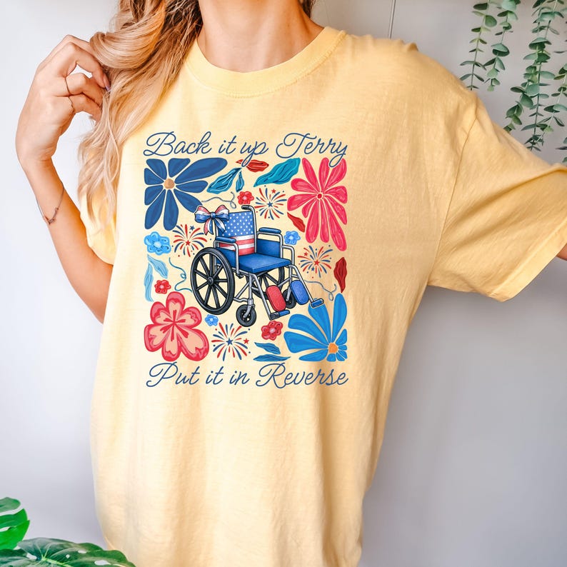 Back It up Terry Patriotic Tee | Funny 4th of July Shirt - Etsy