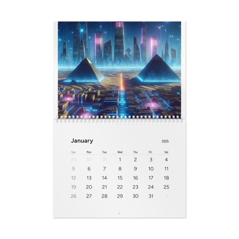 Wall Calendar, Cyberpunk Iconic Building 2025 Calendar, Unique Calendar ...