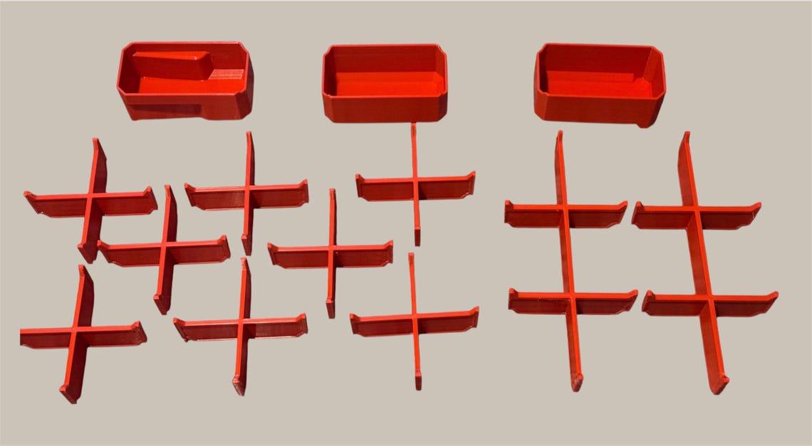 13-piece Milwaukee PACKOUT Low Profile Bin Dividers 3D Printed ...