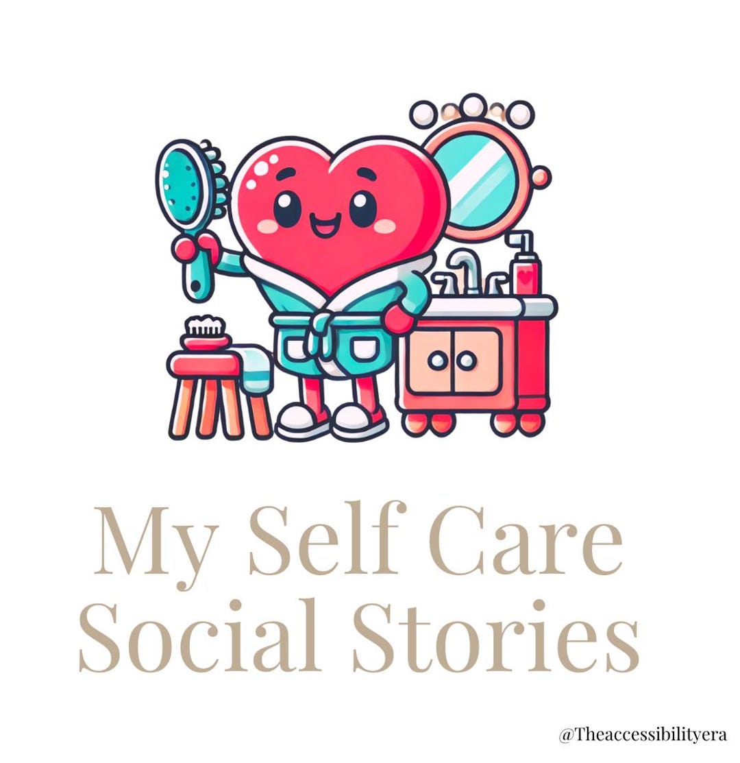 Self-care Social Story Bundle | Autism & Special Needs Printable Visual ...