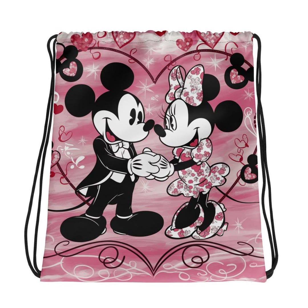 Mickey Mouse and Minnie Mouse Drawstring Bag - Etsy