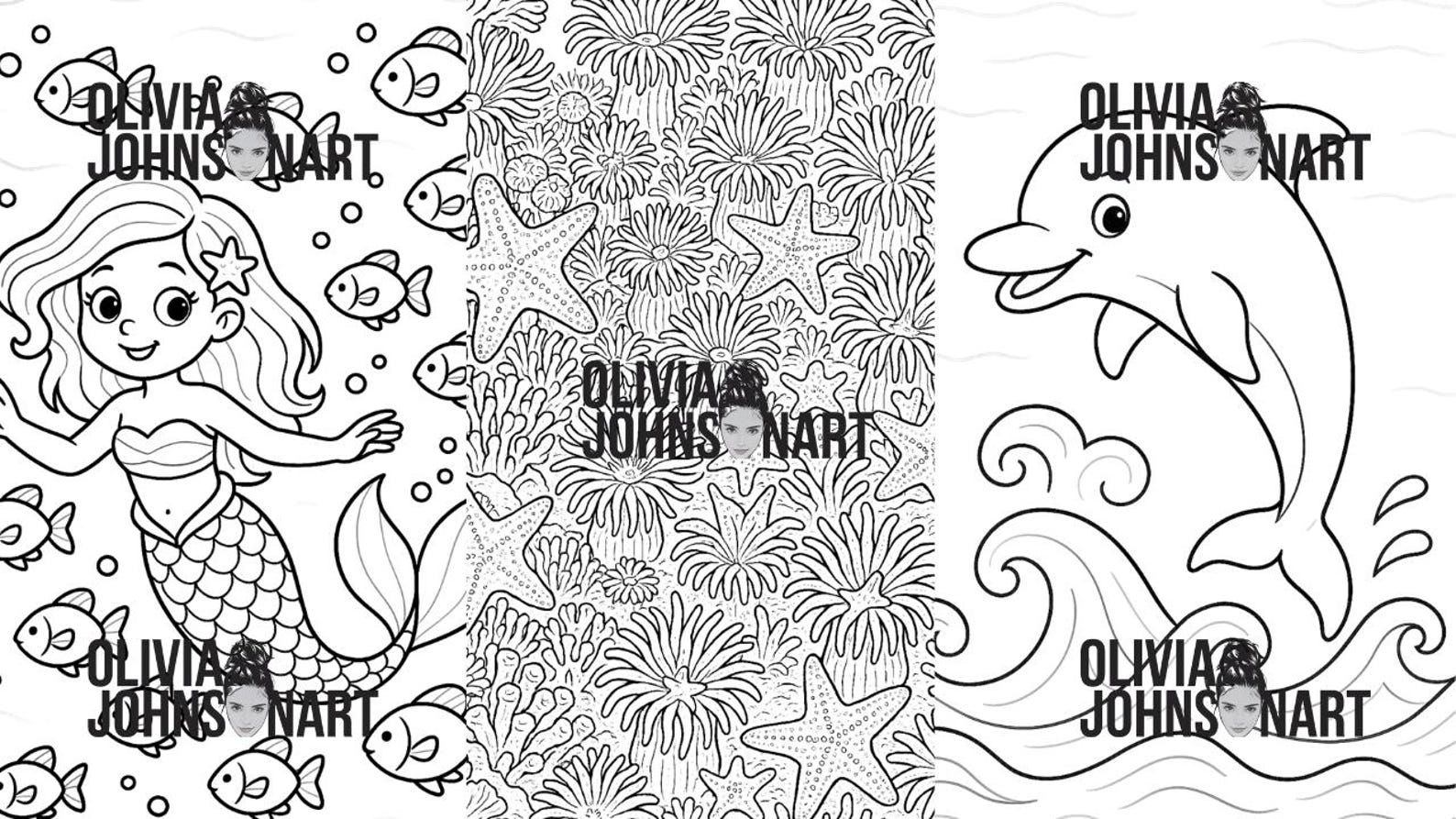 Under the Sea Adventures Coloring Book - Etsy