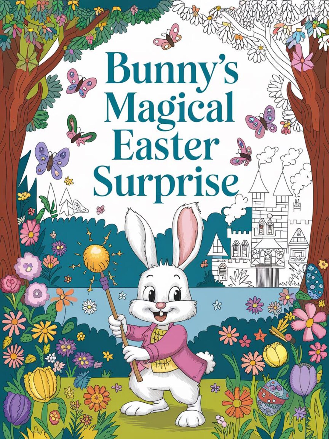 Bunnys Magical Easter Surprise Coloring Book - Etsy