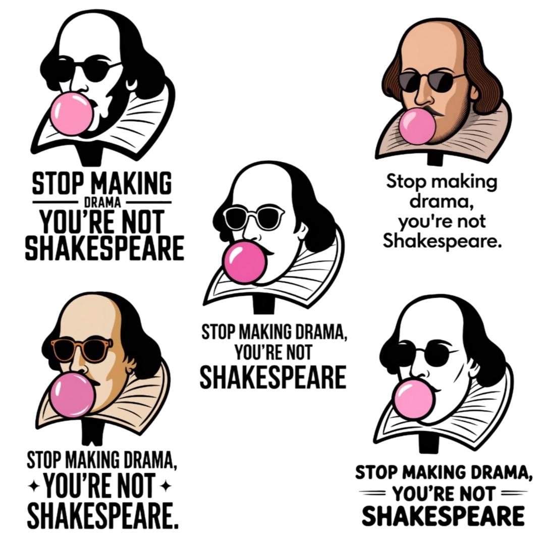 Stop Making Drama You're Not Shakespeare. Shirt Designs - Etsy