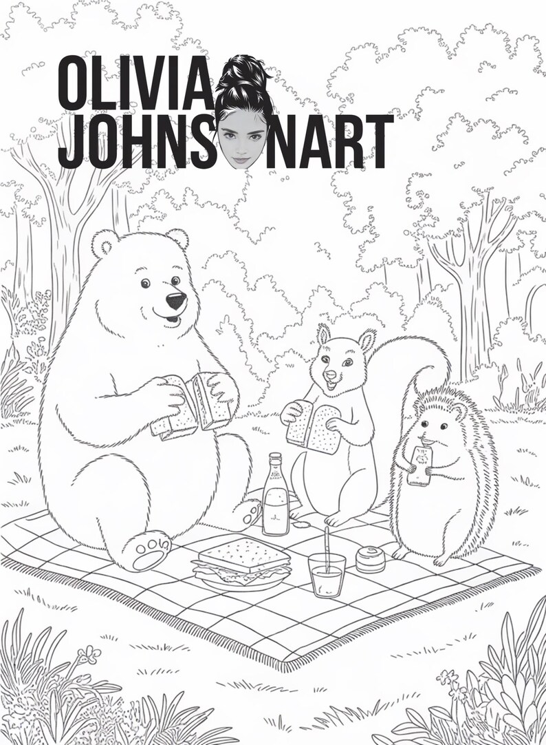 Fuzzy Friends A Relaxing Fun Coloring Book - Etsy