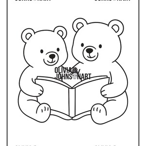 Beary Best Friends Coloring Book - Etsy