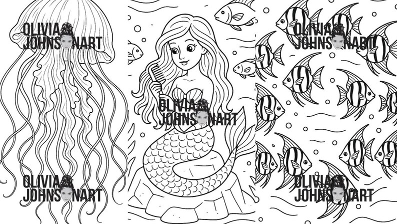 Under the Sea Adventures Coloring Book - Etsy