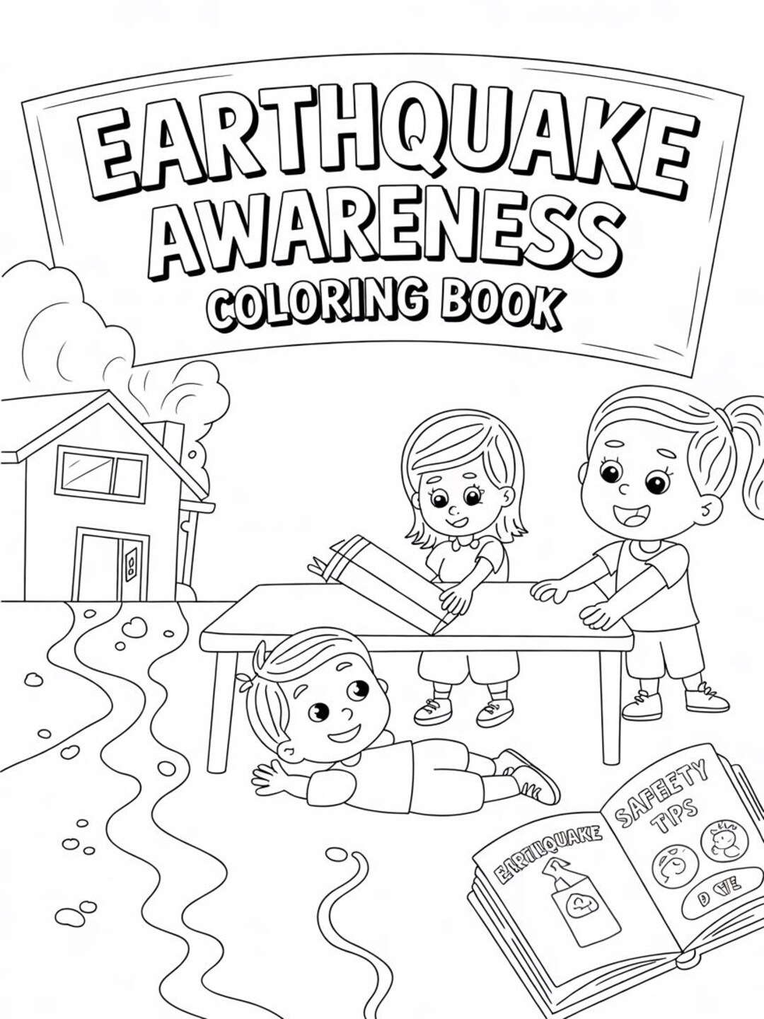 Earthquake Awareness Coloring Book - Etsy