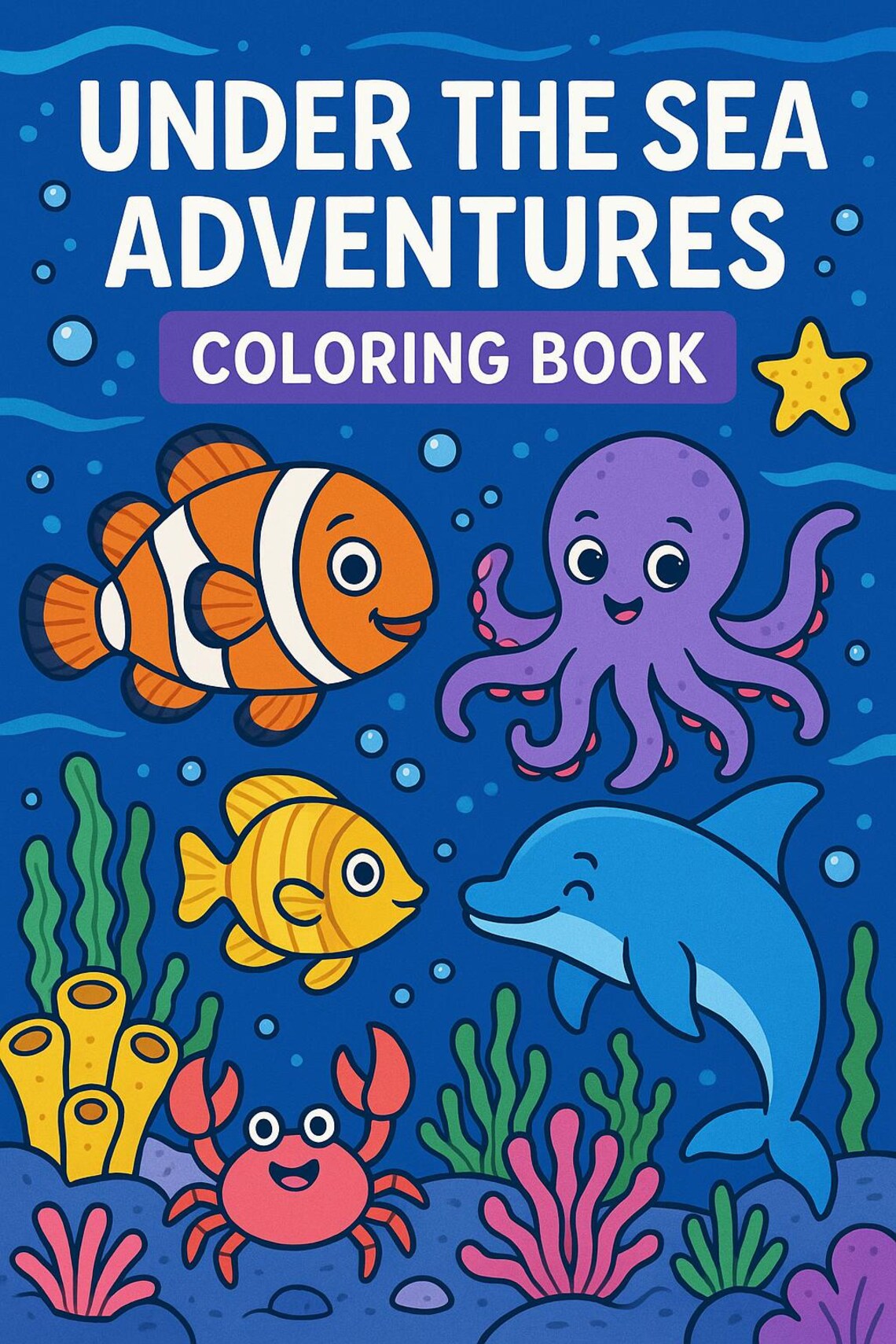 Under the Sea Adventures Coloring Book - Etsy