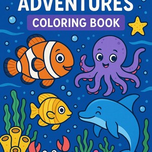 Under the Sea Adventures Coloring Book - Etsy